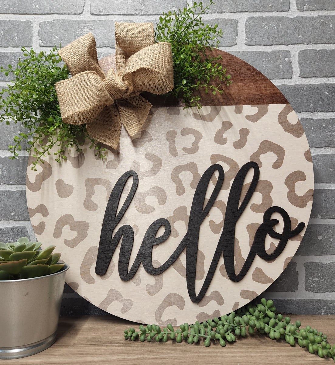White/grey hello leopard – Shut The Front Door KC